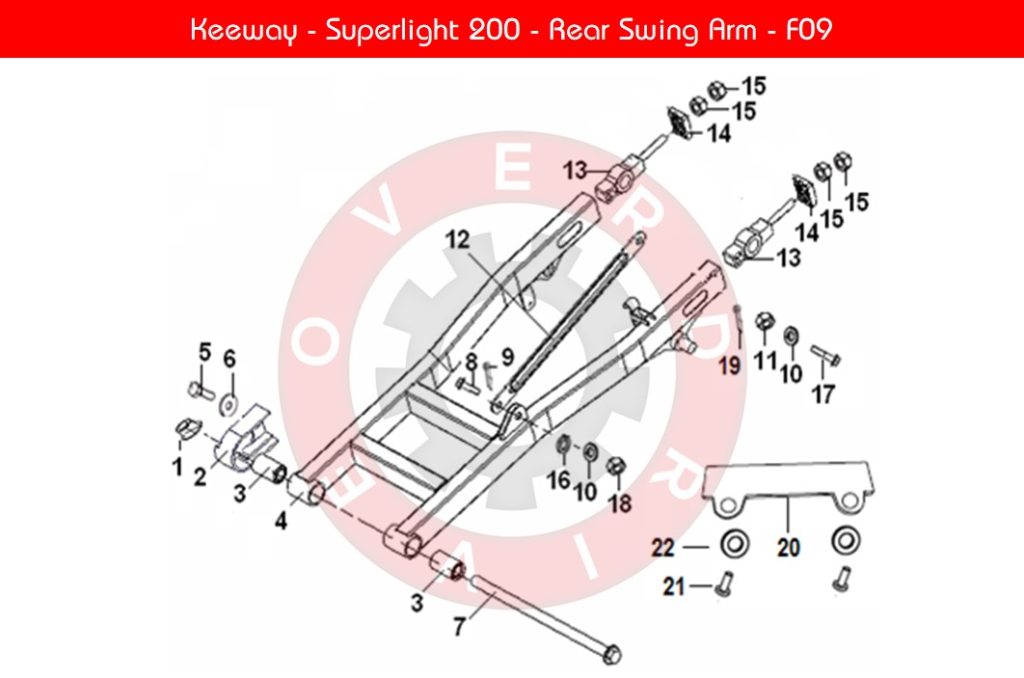 Superlight - Rear Swing Arm - F09 - Overdrive